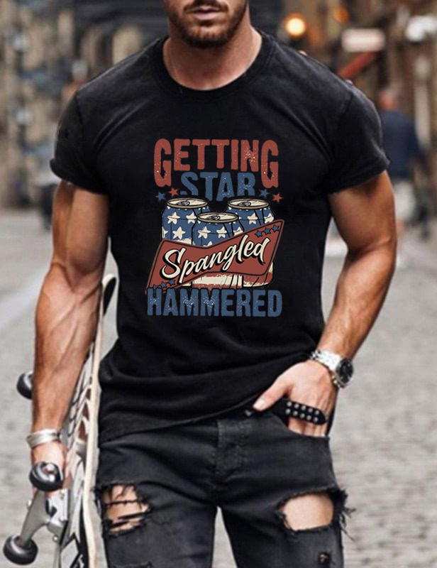 Men's Getting Star Spangled Hammered Tee