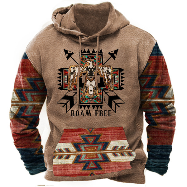 Men's Aztec Vintage Hoodie