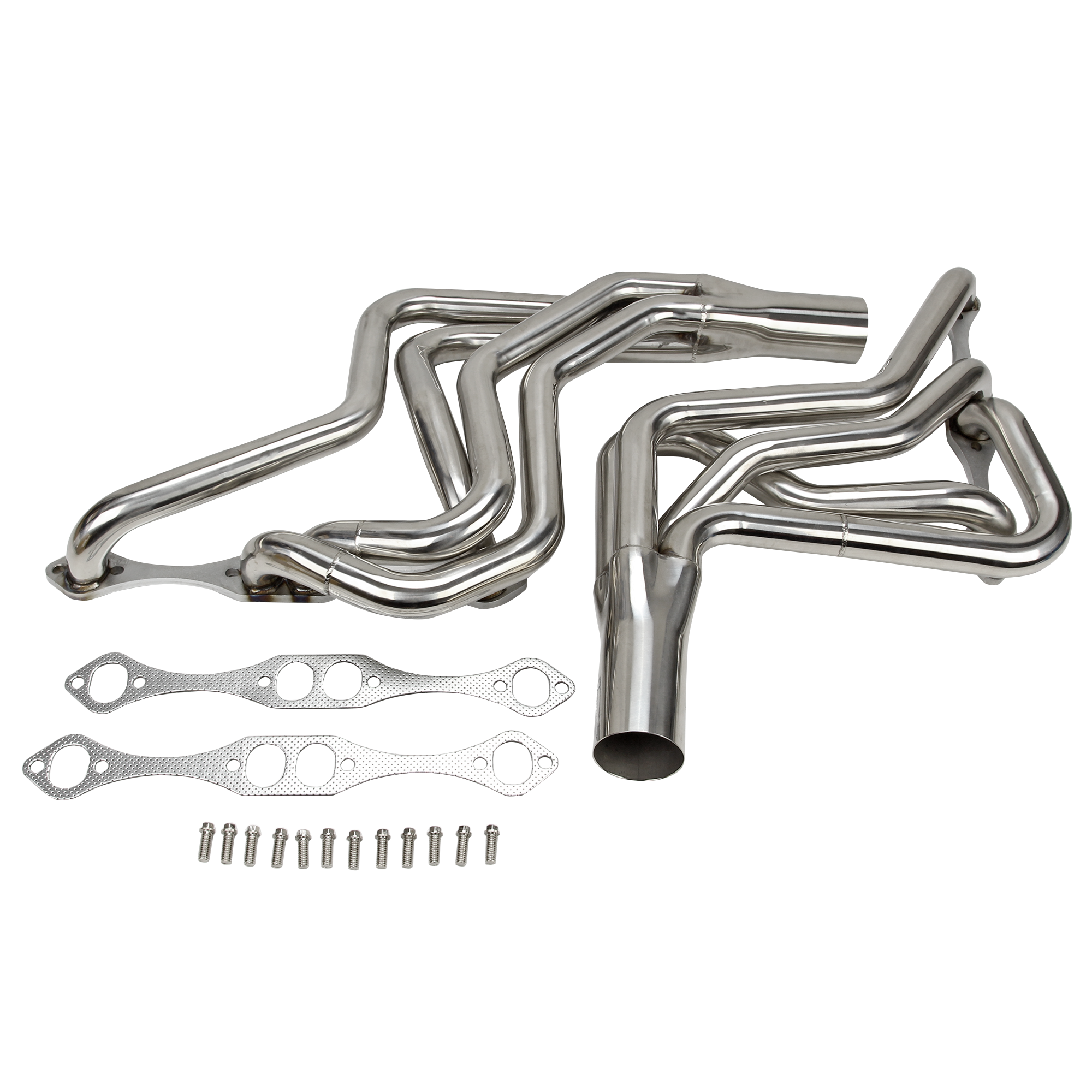 FOR CHEVY SBC 267-400 V8 STAINLESS STEEL LONG TUBE HEADER EXHAUST ...