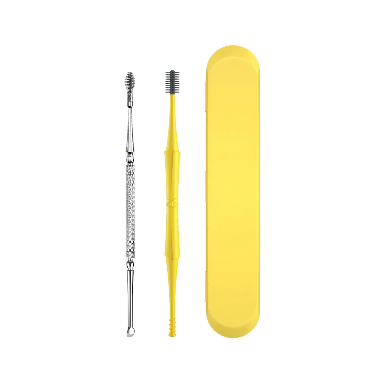 2 Pack - 360° Spiral Stainless Steel Ear Pick & Ear Spoon Portable ...