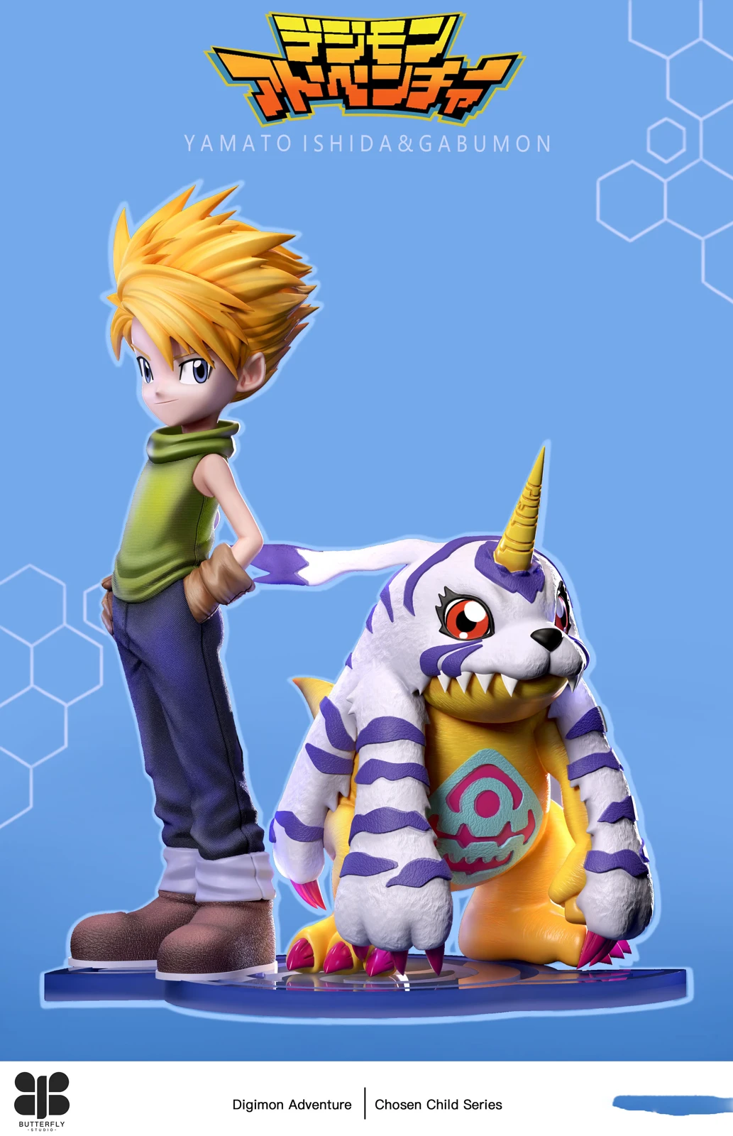 MH & 1/6 Scale Matt Ishida & Gabumon - Digimon Resin Statue - Butterfly ...