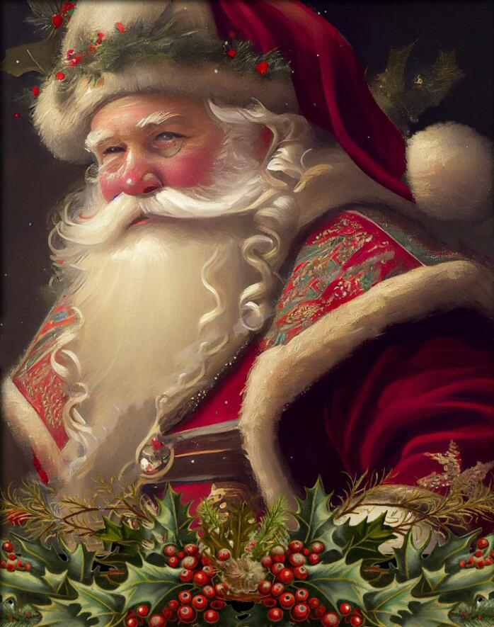 AB luxurious polyester cloth diamond Painting Kits | christmas santa claus
