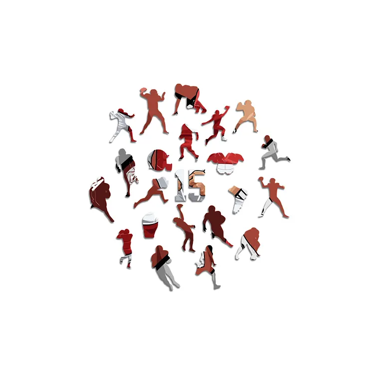 Patrick Mahomes-Wooden Puzzle Players
