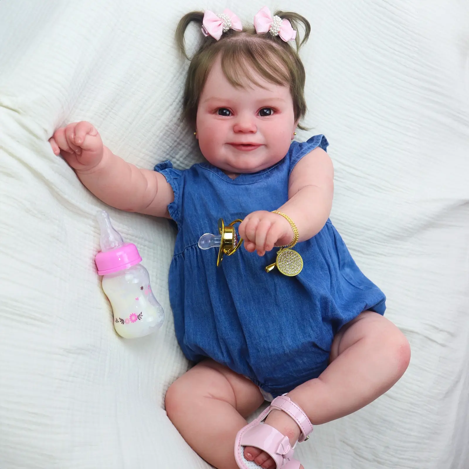 20" Reborn Toddler Realistic Baby Doll Girl Brinta with Chubby Lifelike ...