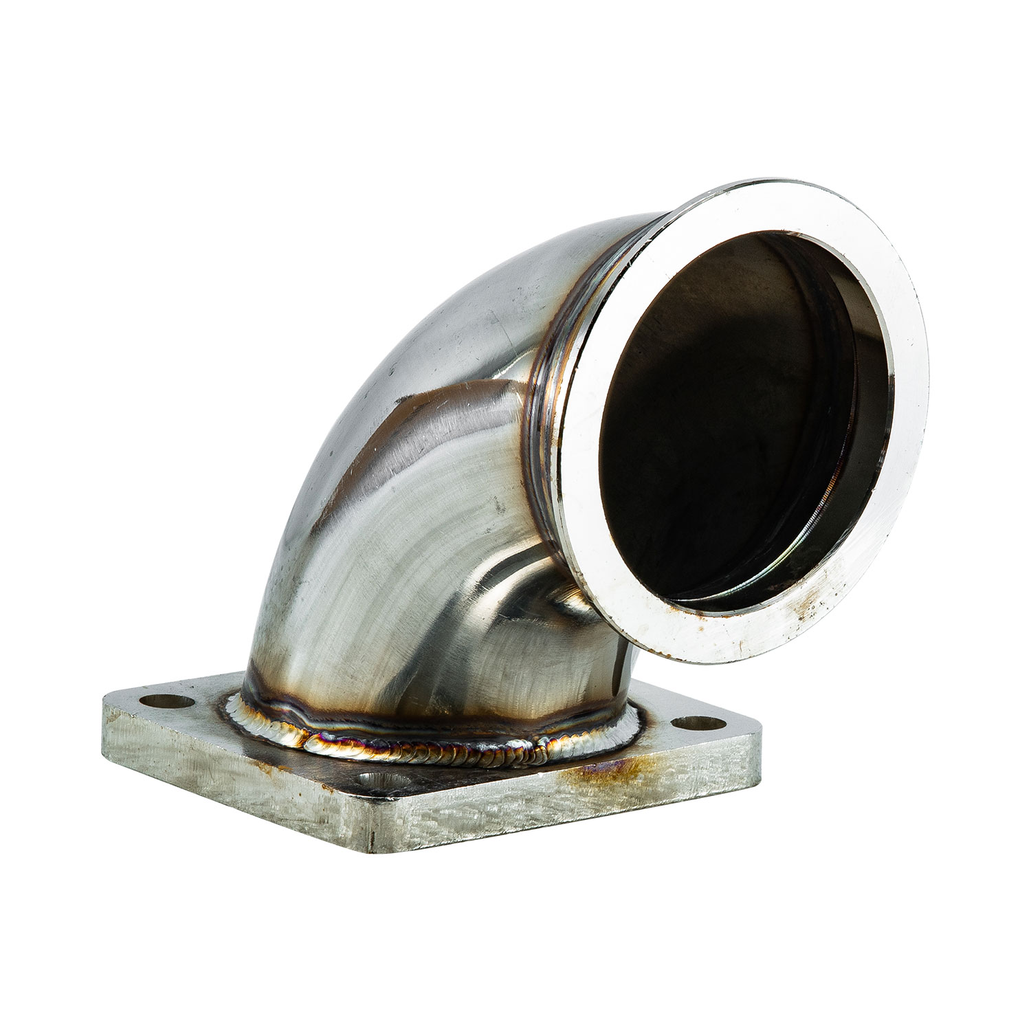 Alloyworks 3" Vband Adapter T4 Turbo Flange Stainless SS 90° Bend V ...