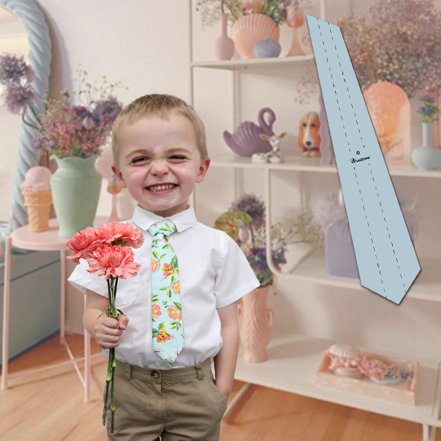 Easy Sewing Tie Template - Instructions Included