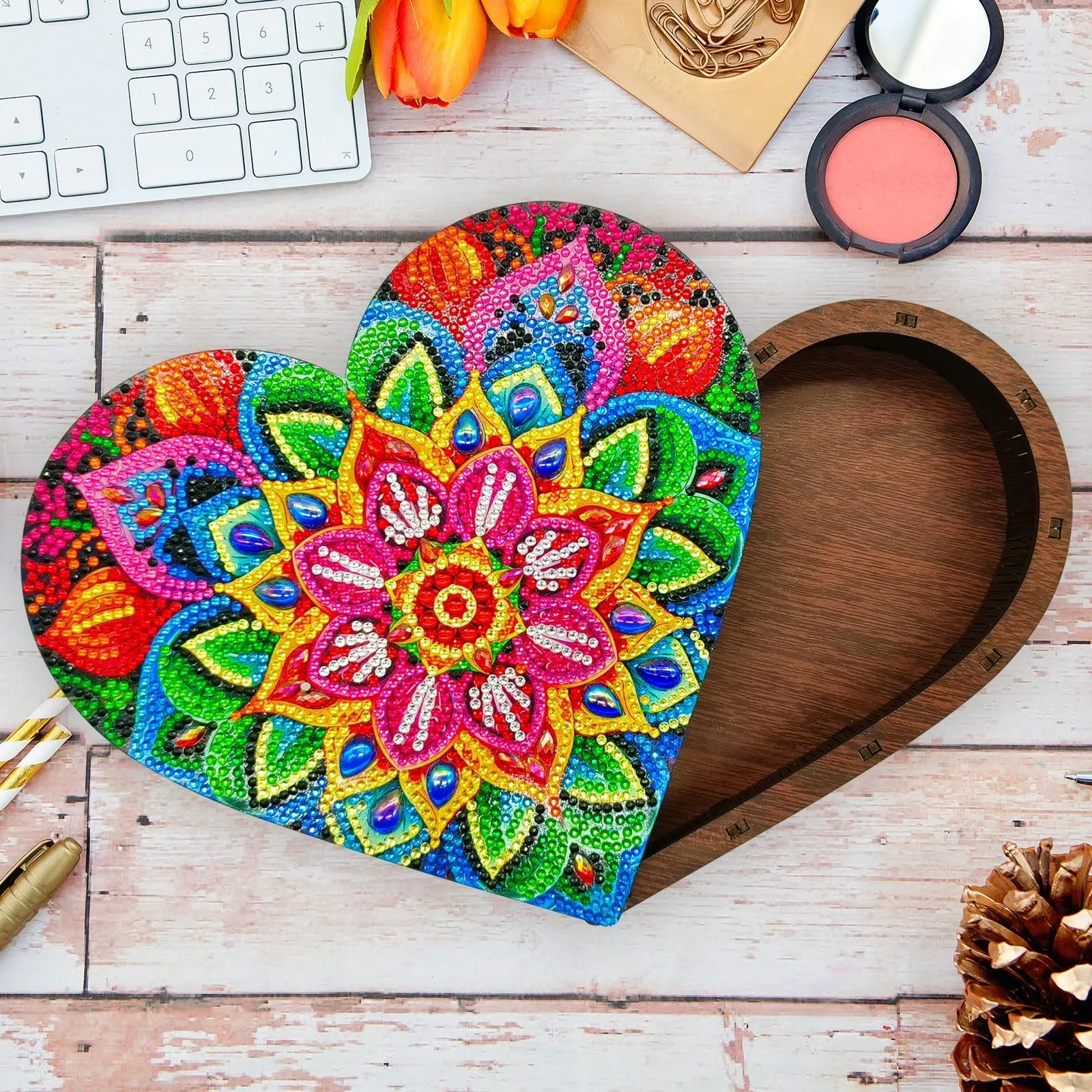 DIY diamond painting jewelry box