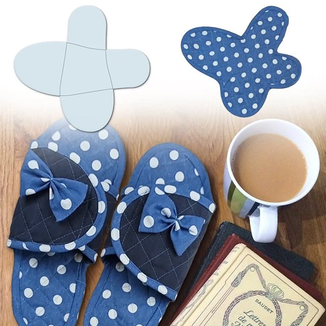 NEW IDEAS FOR FABRICS-SLIPPER PATTERN TEMPLATE