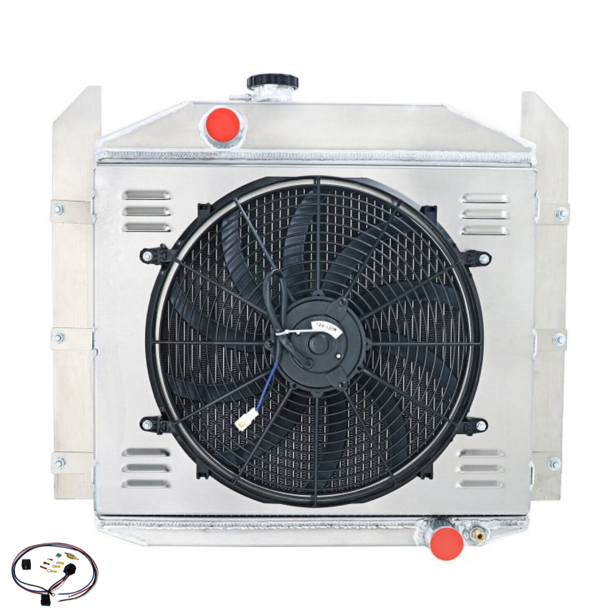 Alloyworks 4 Row Radiator Shroud Fan For Studebaker 2R11 2R10 2R15 ...