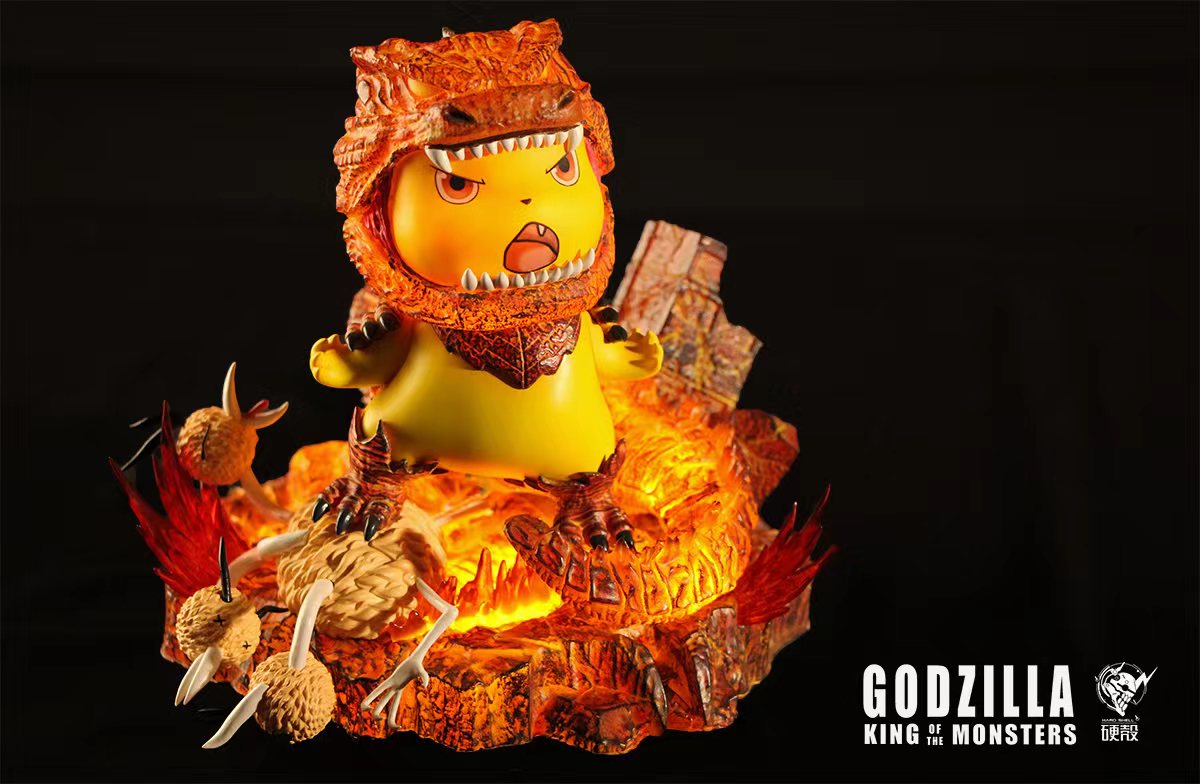 King of The Monsters Godzilla Cosplay Pikachu - Pokemon Godzilla Resin ...