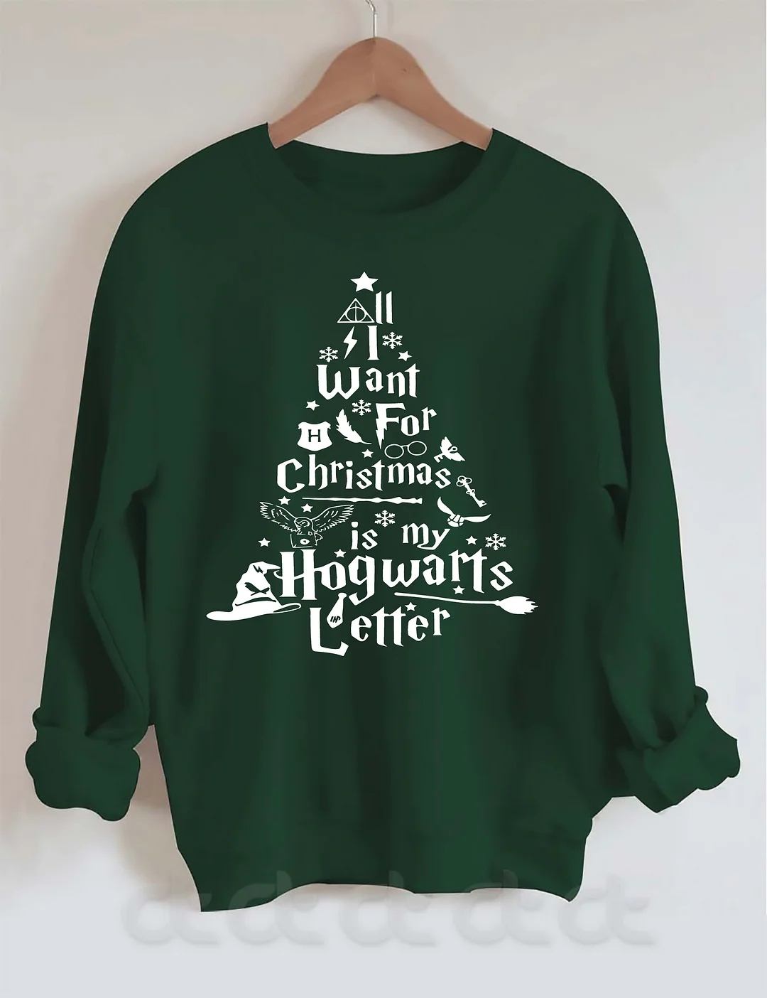 All I Want For Christmas Is Wizard Letter Sweatshirt