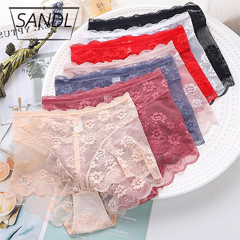 Uaang Women's Panties Sexy Lace Underwear Female High-Waist Control ...