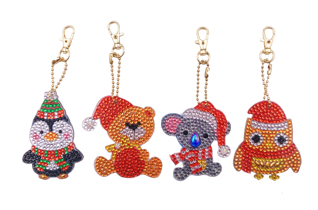 DIY keychain | Christmas | 4 Piece Set