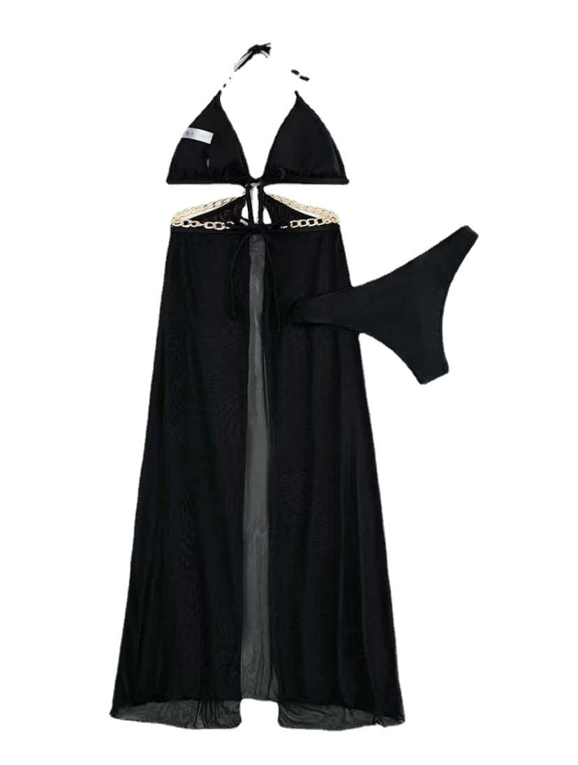 Solid color slim triangle suit - Ladylim