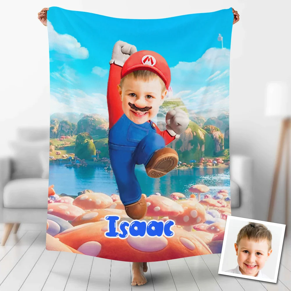 Custom Blankets Personalized Super Mario Bro Blanket
