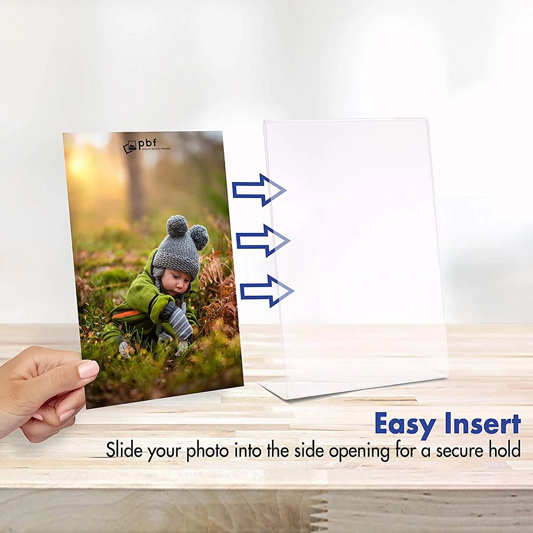 Athvotar Booth Frames Clear Acrylic Display, Slanted Back Vertical ...