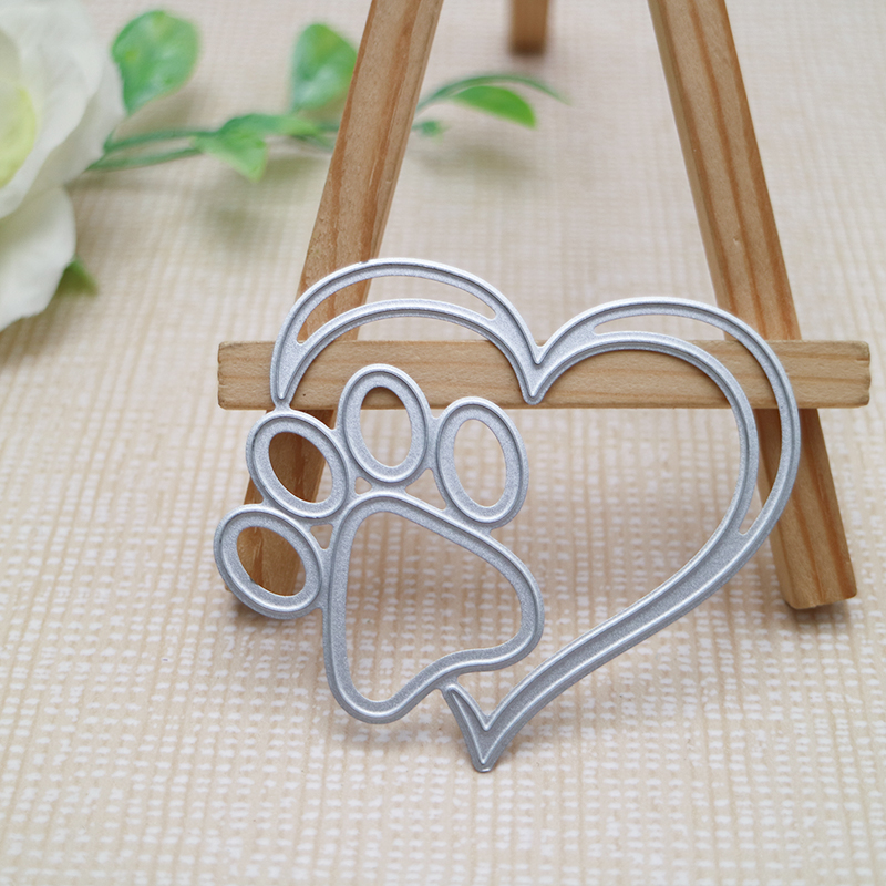 Athvotar Dies Heart-shaped Footprint Scrapbook Embossing Carbon Steel ...