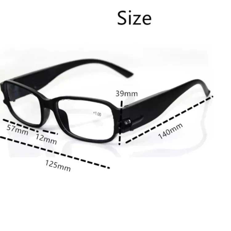LED Man Woman Unisex Eyeglasses Multi Strength Reading Glasses ...