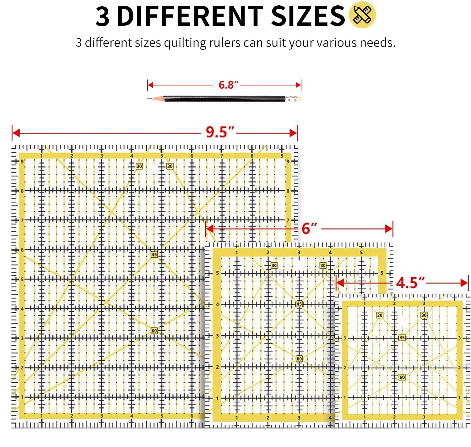 Acrylic Patchwork Aligned Ruler