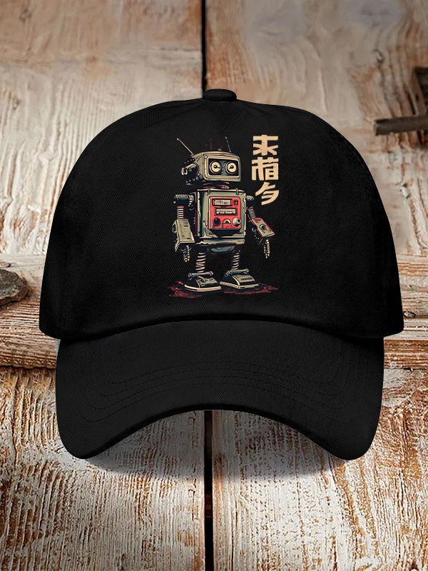 Men's Robot Future Surreal Art Print Hats