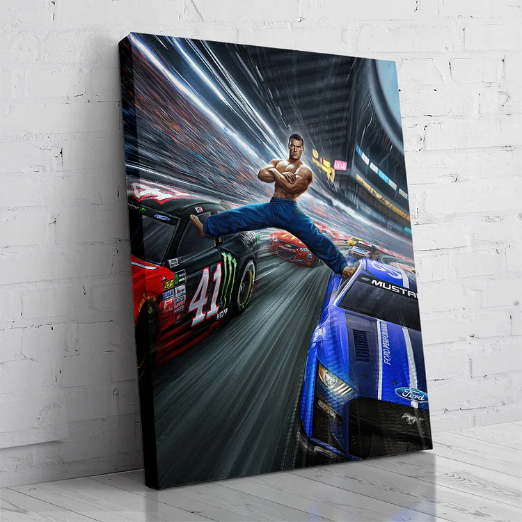 Custom Man Portrait from Photo for Father's Day Gifts - Epic Nascar Racer