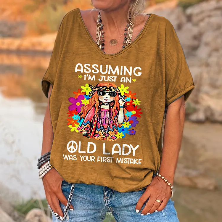Women's Funny Assuming I'm Just An Old Lady Was Your First Mistake ...