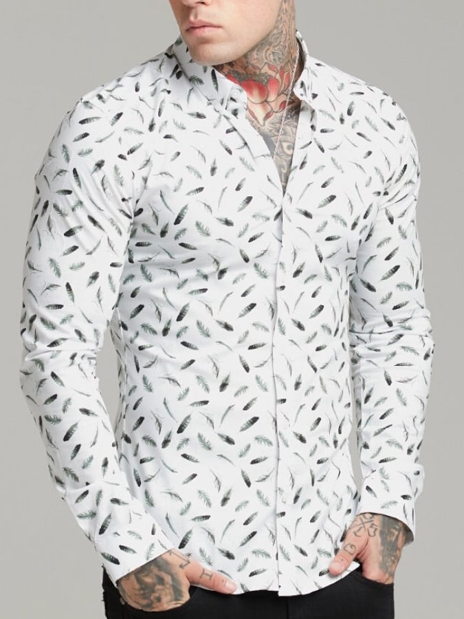 Slim Fit Stretch Print Shirt