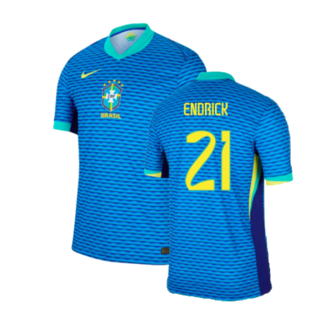 Brazil Endrick 21 Away Shirt Top Kit 2024-2025
