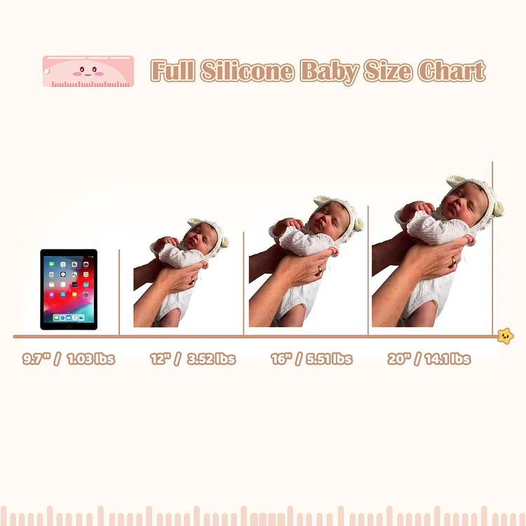 12"&16" Full Liquid Solid Platinum Silicone Baby Doll, No Joint More ...