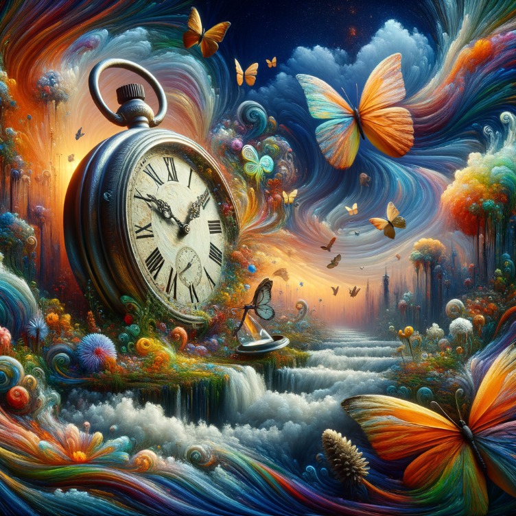 Dream Clock Butterfly (velvet cloth) AB drill full round/square diamond ...