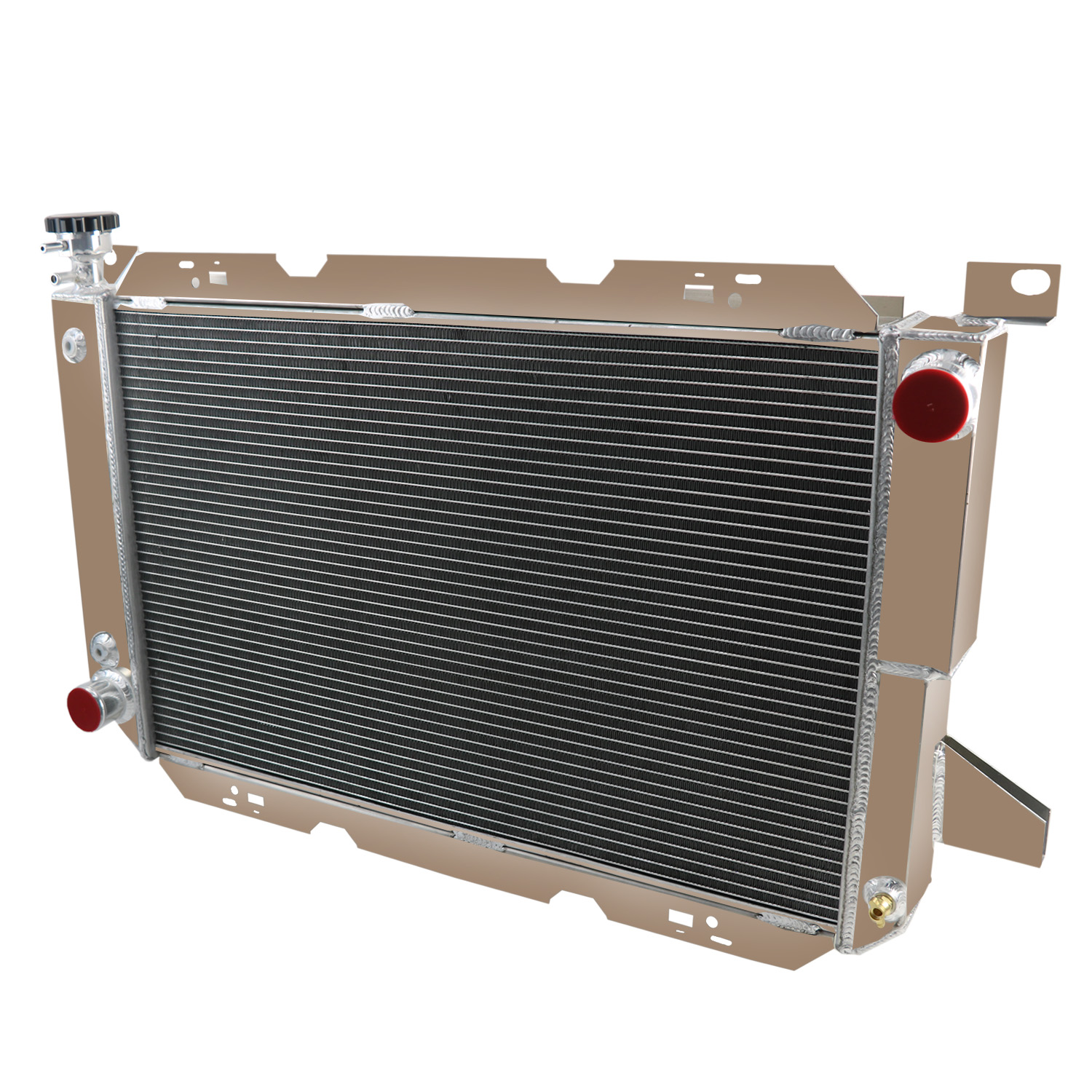 4 Row Aluminum Radiator For 1985-1997 Ford Bronco F-150 F-250 F-450 V8 ...