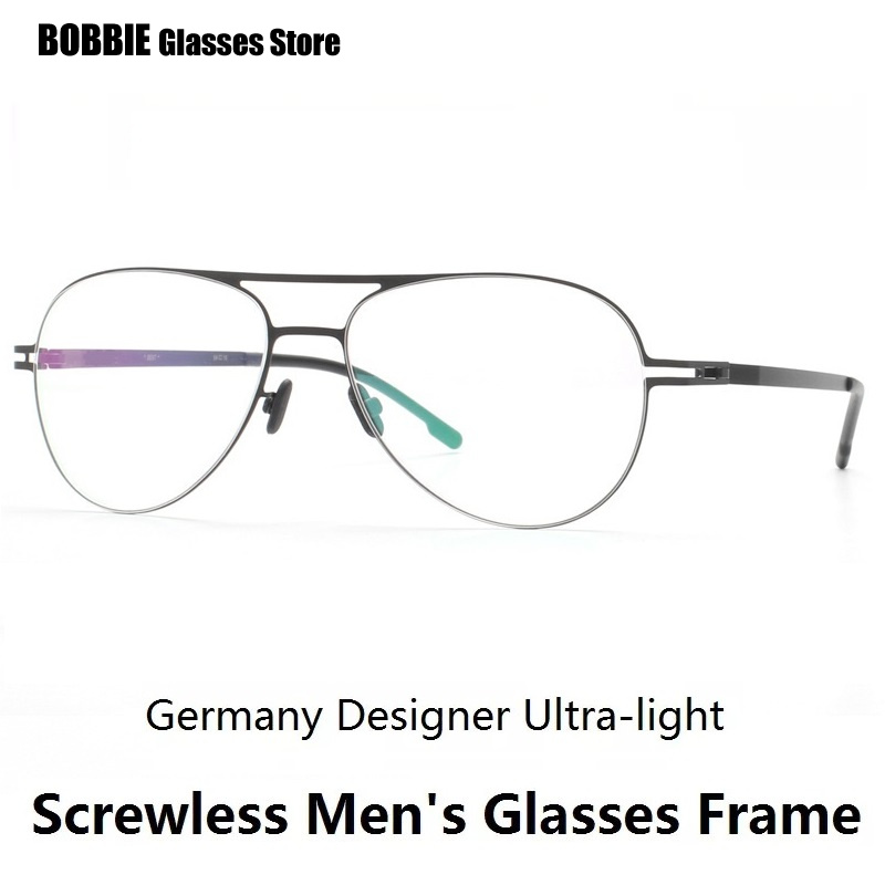 Screwless Glasses Frame Men Thin Leg Ultralight Retro Eyeglasses Trend ...
