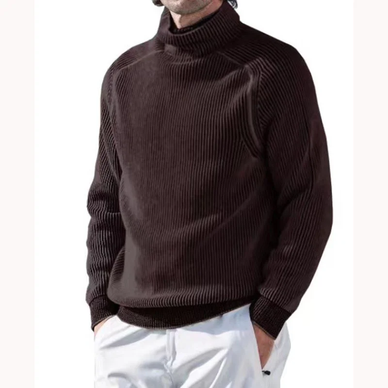 Men's Classic Solid Turtleneck Sweater