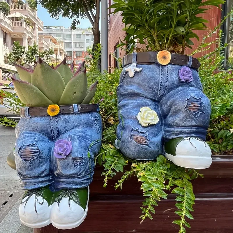 🔥LAST DAY 75% OFF🎁Handmade unique denim flower pots