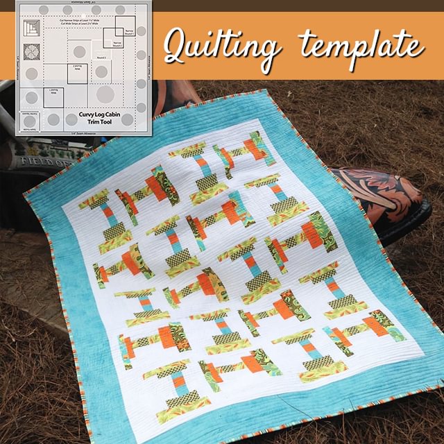 Curvy Log Cabin Trim Tool Finished Blocks Quilt Ruler