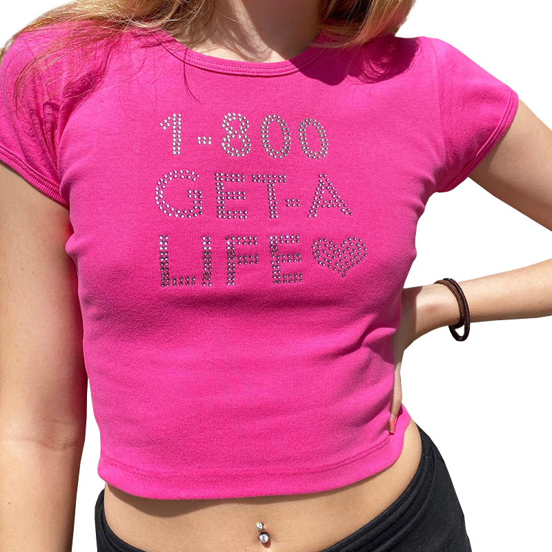 RHINESTONE LETTER CROP TOP