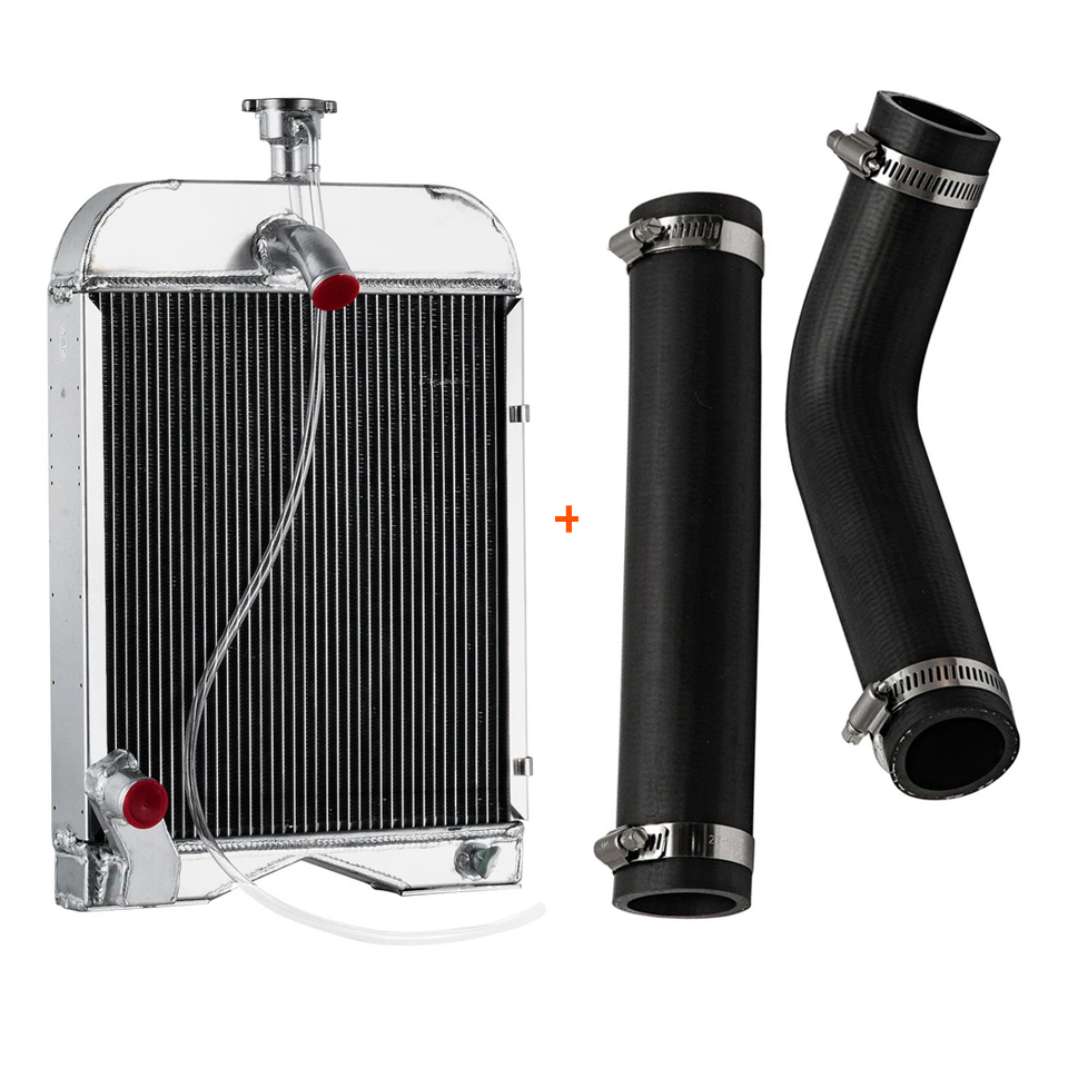 AlloyWorks 3 Row Radiator w/Hose Kit For Ford 2N 8N 9N Model 8N8005 ...