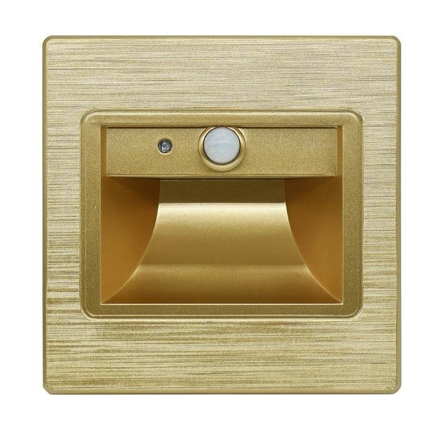 1.5W LED Embedded Wall Light,Intelligent lamp,PIR Sensor Stair Light ...
