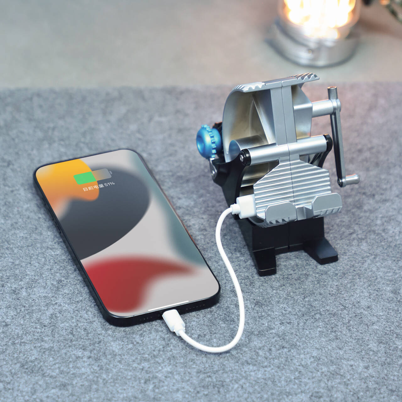 Knob Gear Hand Crank Generator