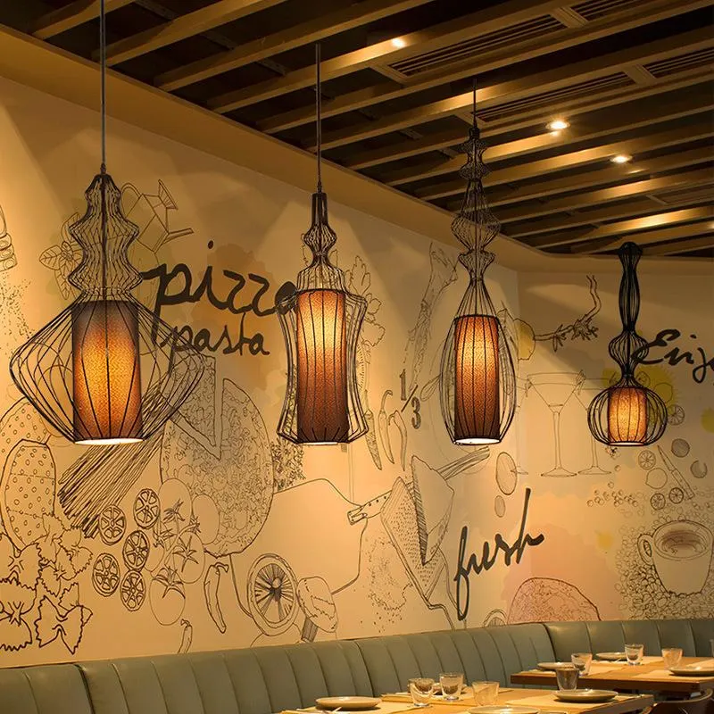 Creative Cafe Restaurant Lamps Vintage Industrial Wind Iron Art ...