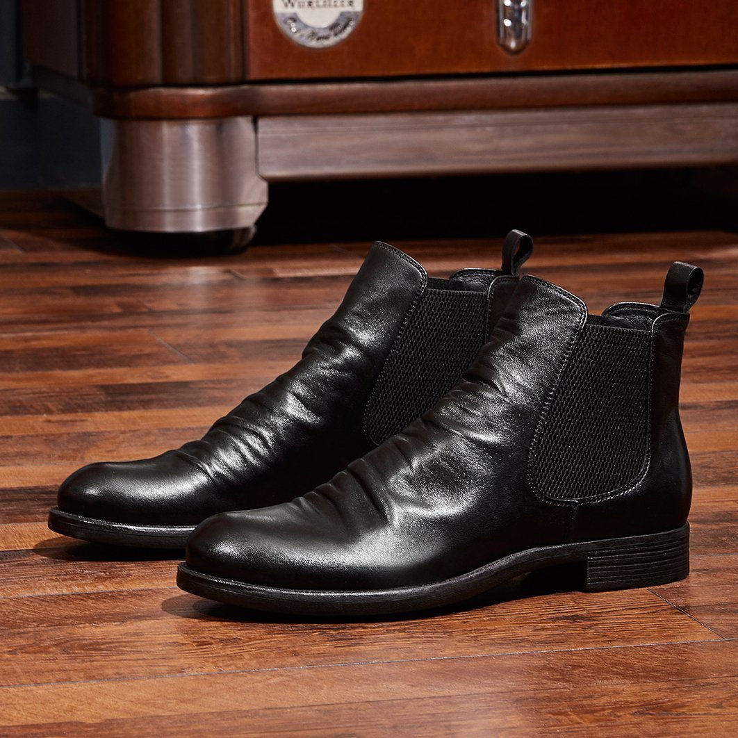 Men's Handmade Genuine Leather Chelsea Boots-Black Friday Sale 40% OFF