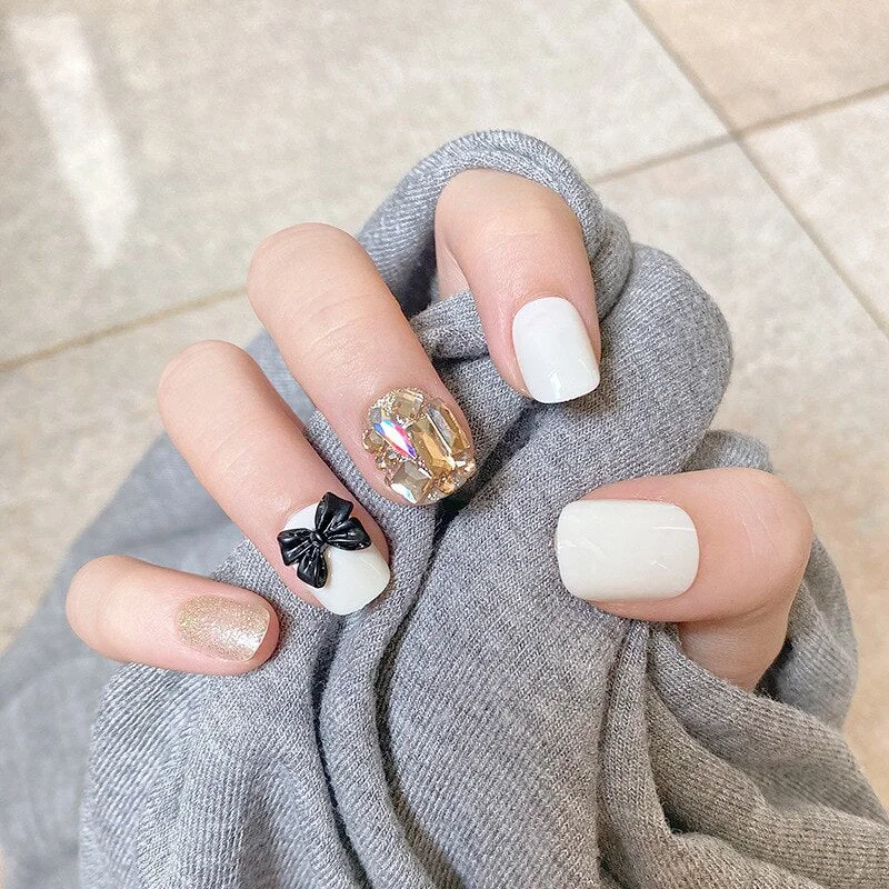 24pcs Gradient False Nails Cute Summer Style Fake Nails Press On Nails ...