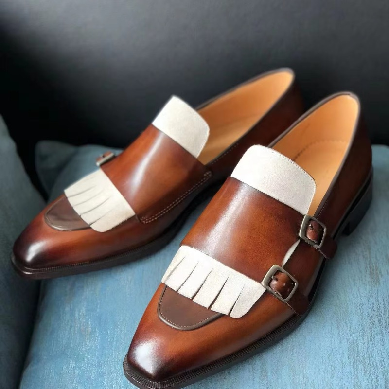 Ferdinand Tassels Monk Style Calf Leather Loafer - Brown