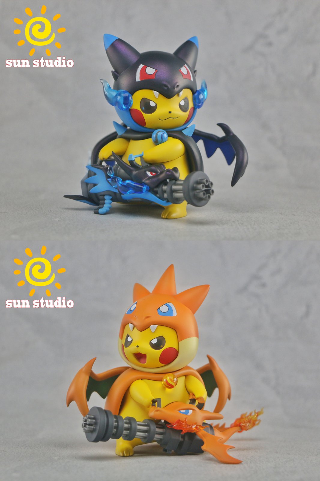 Pikachu cosplay Charizard X & Charizard Y - Pokemon Resin Statue - sun ...