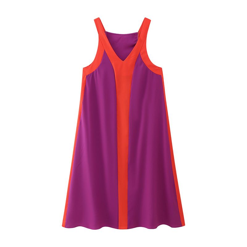 Casual Color Block Dress - Ladylim