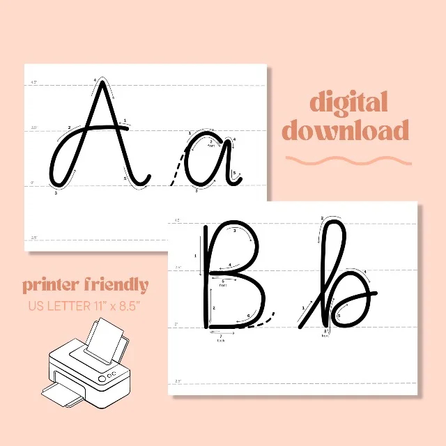 Printable Letter Templates for Knitted Wire | Tricotin | Digital Download