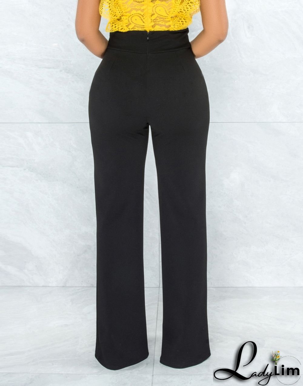 Wholesale Summer Elegant Black Loose Pant Online