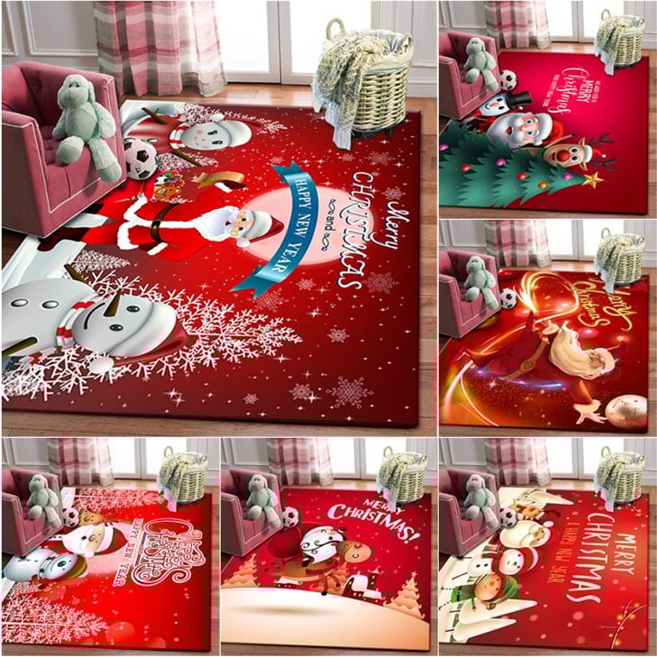 🎅 3D Christmas pattern 🎄 2022 Christmas Carpet for Living Room Home ...
