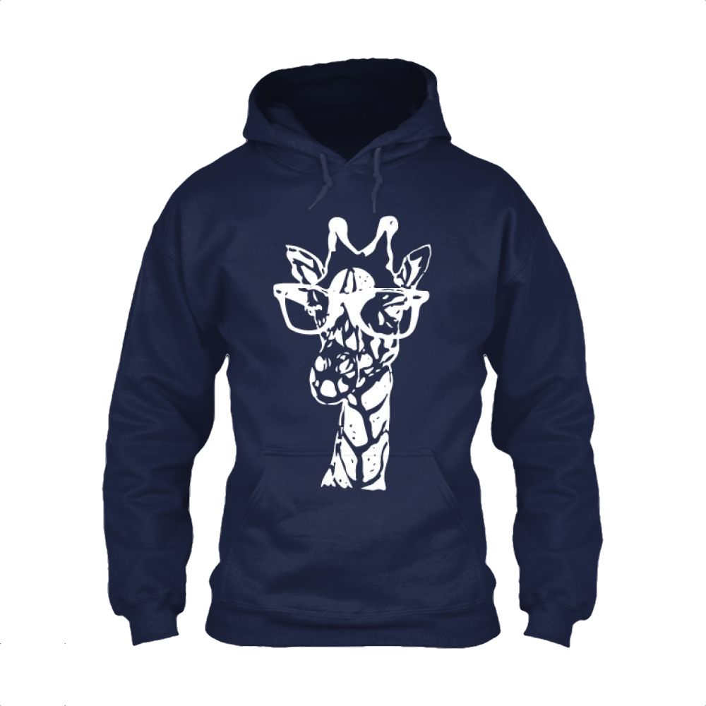 Giraffe Teacher With Glasses, Giraffe Classic Hoodie