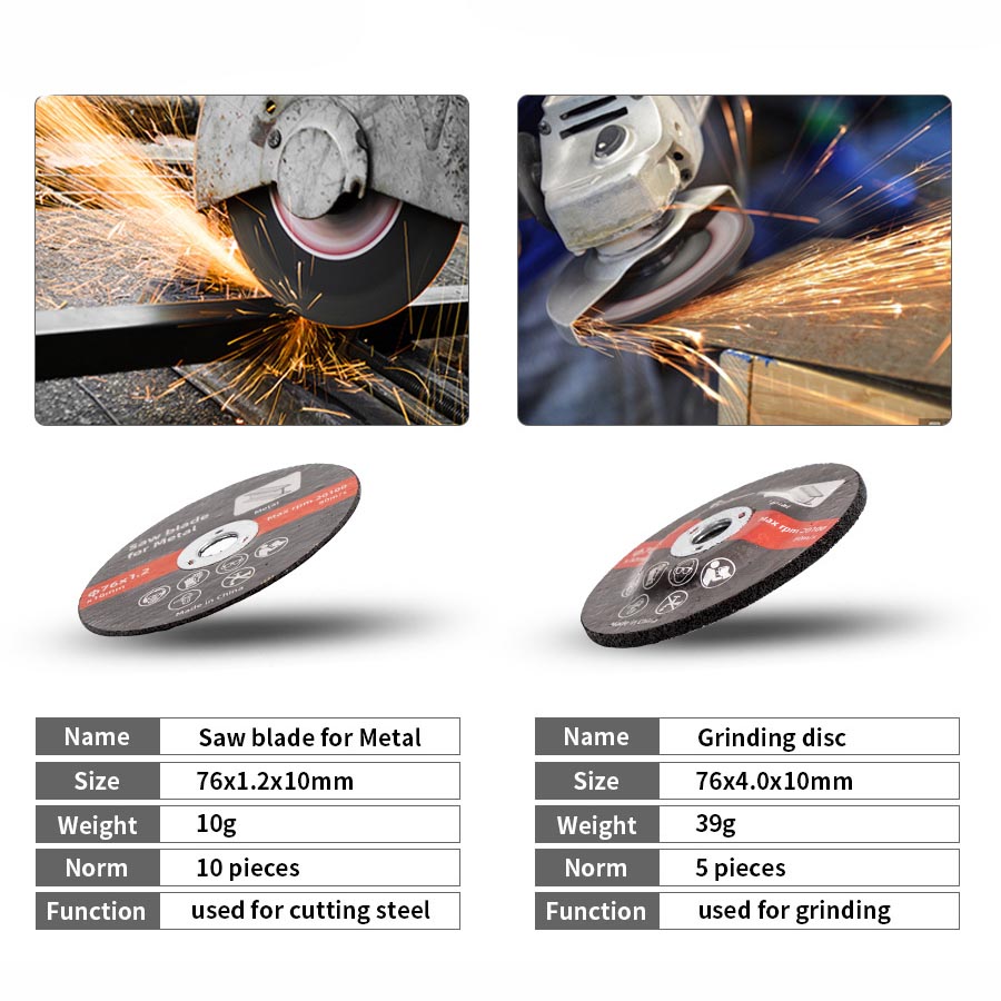 76mm Saw Blade Metal Cutting Discs Sanding Grinding Cut Off Circle ...
